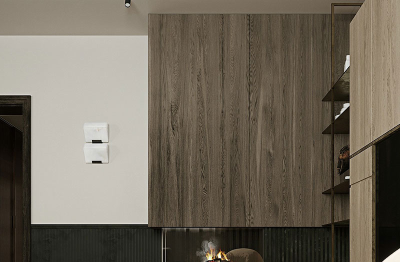 柏宝曼极简全屋定制爱格门板H1379棕色奥尔良橡木ST36